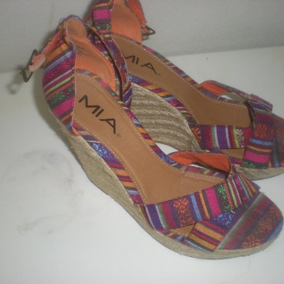 MIA | Shoes | Mia Brand Sandals Heels Espadrilles Size 8m Silvia | Poshmark